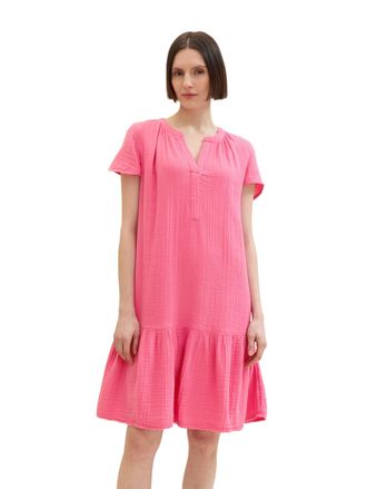 Tom Tailor Damen Kurzes Kleid, carmine pink, 34