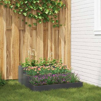 vidaXL Vidaxl - Cache-pot de jardin Anthracite 90 x 90 x 35 cm Acier