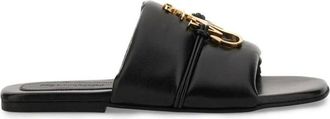 J.W.Anderson Femme, Chaussures, Noir, Taille: 36 EU Sandales Slides Logo Ancre
