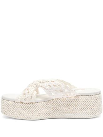 Casadei mules Zeppa Damier - Blanc