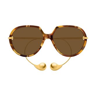 Bottega Veneta Femme, Accessoires, Brun, Taille: 60 MM Oversized Round Lunettes de soleil