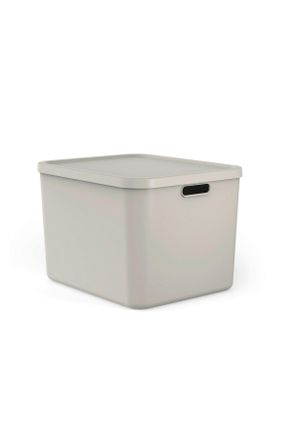 Rotho Aufbewahrungsbox Albula, Cappuccino, Kunststoff, 40.5x34x48.9 cm, Tragegriff, stapelbar, Ordnen & Aufbewahren, Aufbewahrungsboxen, Stapelboxen