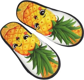 Generic Chaussons Ananas Confortable Pantoufles Épais Pantoufles En Coton Pour De Camping Outdoor Hiver M