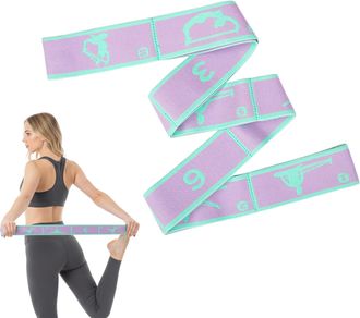 Generico Stretchband, 8 Segmente, elastisch, f&uuml;r Fitness, Widerstandsb&auml;nder f&uuml;r Beine, Flexibilit&auml;t f&uuml;r Frauen beim Yoga, Dehnen, Training, Tanz, Pilates, Gymn
