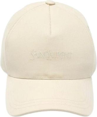 Saint Laurent unisex, Pre-owned, Beige, Taille: ONE Size Chapeau en tissu Pre-owned