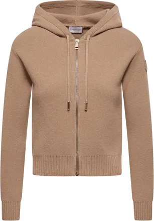 Moncler Moncler Cardigan Zippé En Cachemire Et Laine, Femme, Beige, Taille: Xs
