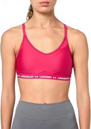 Under Armour Soutien-gorge de sport &agrave; faible impact crois&eacute; pour femme, (681) Ombr&eacute; Fuchsia / / Blanc, Taille L