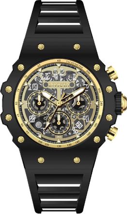 Invicta Racing 69662 Herrenuhr - Quarzwerk - Acryl mit goldenem Zifferblatt - 43 mm