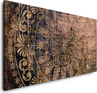 Paul Sinus Art Paul Sinus Abstrakt120x 60cm Panorama Leinwand Bild XXL Format Wandbilder Wohnzimmer Wohnung Deko Kunstdrucke