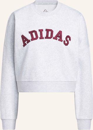 adidas Chenille Logo Grafik Sweatshirt grau