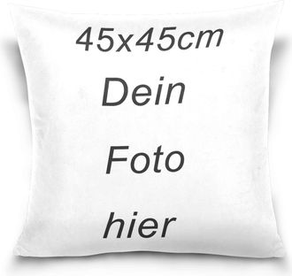 Mnsruu Zierkissenbez&uuml;ge, Foto-Kissen Selbst gestalten, Kissen-Bezug mit Foto Bedrucken Lassen, Personalisierte Geschenkidee Fotokissen, Kopfkissen mit eigene