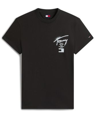 Tommy Hilfiger T-Shirt aus Baumwolle mit beidseitigem Print, Regular Fit in