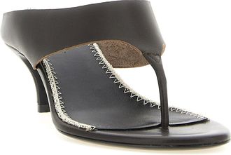 Magda Butrym Leather Thong Sandal - Black