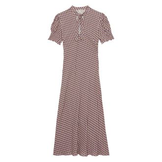 Ines De La Fressange Femme, Robes, Multicolore, Taille: 44 FR Cherry dress with oak leaf pattern