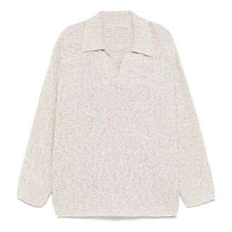 Paura India Polo Pullover - - Knitwear - Herren - Grau - L