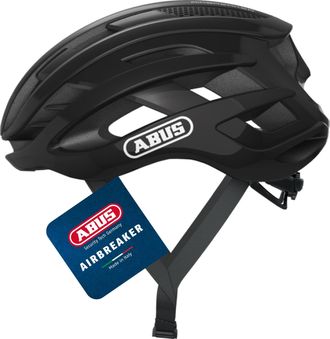 ABUS Rennradhelm AirBreaker - High-End Fahrradhelm für den professionellen Radsport - für Jugendliche und Erwachsene - Helm für Damen und Herren - Schwarz 