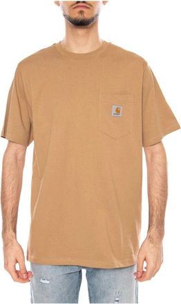 Carhartt Work in Progress Homme, Tops, Brun, Taille: S S/S Pocket T-Shirt