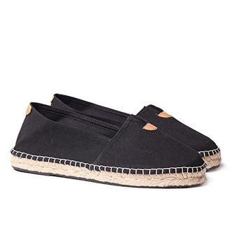 Toni Pons Espadrille Unisexe en Tissu Coton - BLANES-ER Noir, 38 EU