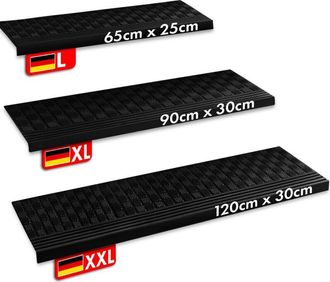 Floordirekt Gummi-Stufenmatten f&uuml;r au&szlig;en Diamond 30 x 120 cm 5 St&uuml;ck