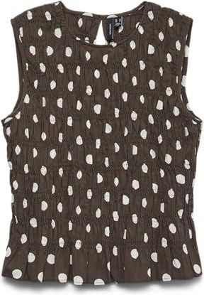 Vero Moda Vero Moda Vmroxy SL Smock Top WVN Exp, Chocolat rasé, XL Femmes
