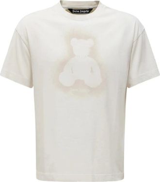 Palm Angels Homme, Tops, Blanc, Taille: L T-shirt