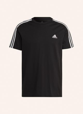 adidas T-Shirt Essentials Single Jersey 3-Stripes schwarz