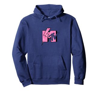 Giesswein Pinkes MTV-Logo mit Blitzbolzen Pullover Hoodie