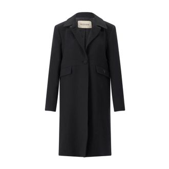 Valentino Einreihiger Wollmantel - - Coats - Damen - Schwarzk - M