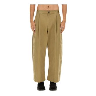 STUDIO NICHOLSON Sorte Deep Pleat Volume Pant - - Trousers - Herren - Beige - S