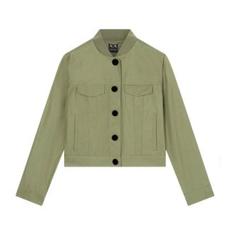 A|X Armani Exchange Femme, Vestes, Vert, Taille: 40 FR Blouson Utility Jacket
