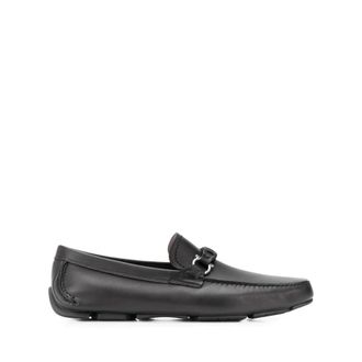 Ferragamo Homme, Chaussures, Noir, Taille: 38 EU Mocassins Gancini en cuir
