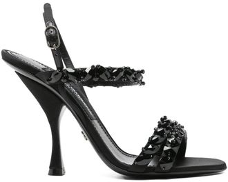 Dolce & Gabbana Sandalen - Sandals Black - Gr. 39 (EU) - in Schwarz - f&uuml;r Damen