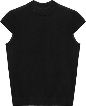 Dorothee Schumacher Damen Kurzarm-Strickpullover aus Schurwolle mit Seide ESSENTIAL EASE