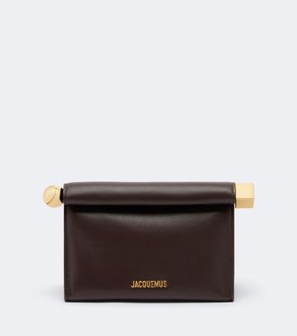 Jacquemus Pochette Rond Carr&eacute; Small en cuir