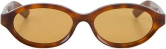 Retro Superfuture lunettes de soleil Parola &agrave; monture ovale - Marron