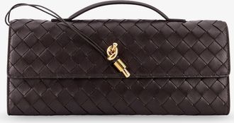 Bottega Veneta Andiamo Leather Clutch with Intrecciato motif - BOTTEGA VENETA - gender_Woman
