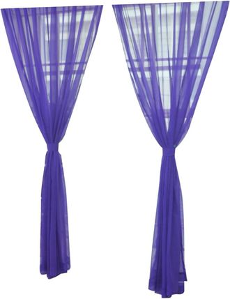 BESPORTBLE 2st&uuml;cke Transparente Voile-fensterstore Mit Stangentasche Fenstervorh&auml;nge F&uuml;r Schlafzimmer Und Wohnzimmer Violett