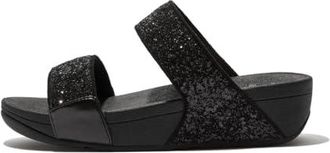 FitFlop Womens Lulu Glitter Slides Synthetic Sandals, noir pailleté, 42 EU