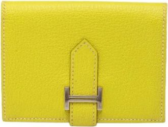 Herm&egrave;s Pre-owned Cuir petite-maroquinerie - Femme - Pre-owned - Jaune - Taille: ONE Size