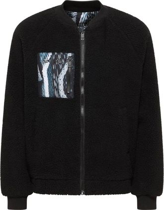 Carlo Colucci Homme, Sport, Noir, Taille: L Veste Teddy R&eacute;versible