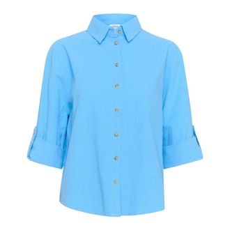 Saint Tropez ZalindaSZ Shirt - Femme - Blouses et Chemises - Bleu - Taille: 36 FR
