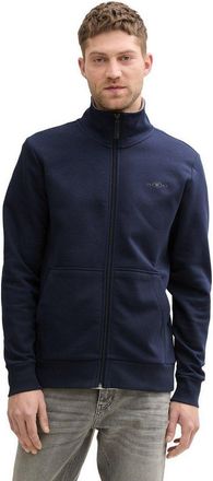 Tom Tailor Cardigan Sweatjacke mit Reißverschluss und Kragenfutter Sweatjacke mit Stehkragen
