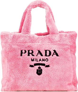 Prada sac cabas en tissu éponge (2013-2025) - Rose