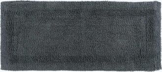 Homescapes Badläufer grau, Premium Badematte 40x100 cm, Badteppich Baumwolle mit Wende-Design