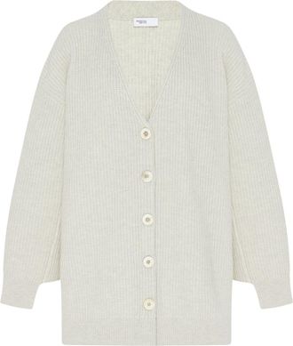 Rosetta Getty cardigan nervuré à empiècements - Tons neutres