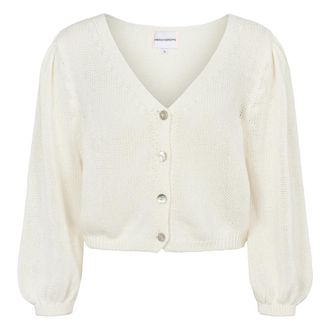 Americandreams Manda Baumwoll-Cardigan - - Knitwear - Damen - Wei&szlig; - L