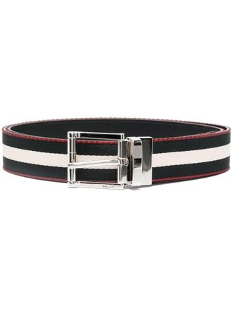 Bally Gestreifter G&uuml;rtel - Schwarz