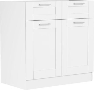 ebuy24 Ebuy24 - Mobilier de cuisine submergé Colura h. 82 x l. 80 x p. 46 cm Blanc
