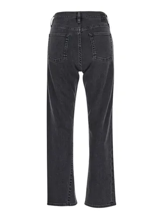 Toteme Womens Jeans High-Waisted Grey Denim Organic Cotton