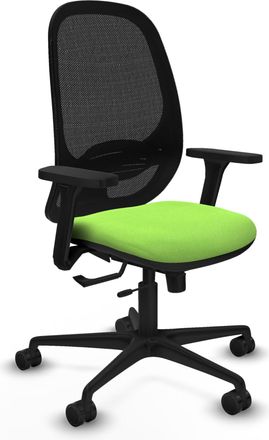 Piqueras y Crespo Stuhl f&uuml;r Home Office mit 3D-Armen, h&ouml;henverstellbare Lendenwirbelst&uuml;tze, ausgestattet mit Syncro/Traslack und Schneideschaum, mit Rollen von 65 mm, N